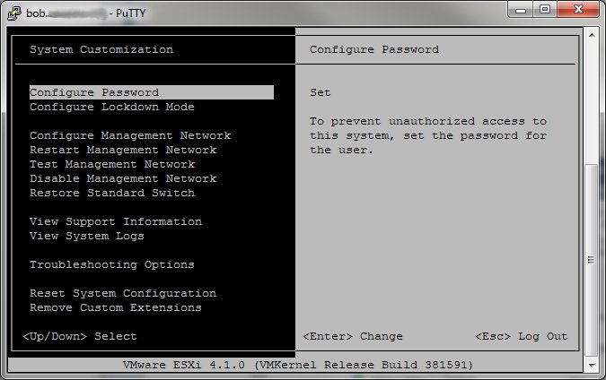 Access the ESXi Direct Console User Interface (DCUI) over SSH – vHersey – VCDX Two to the ...